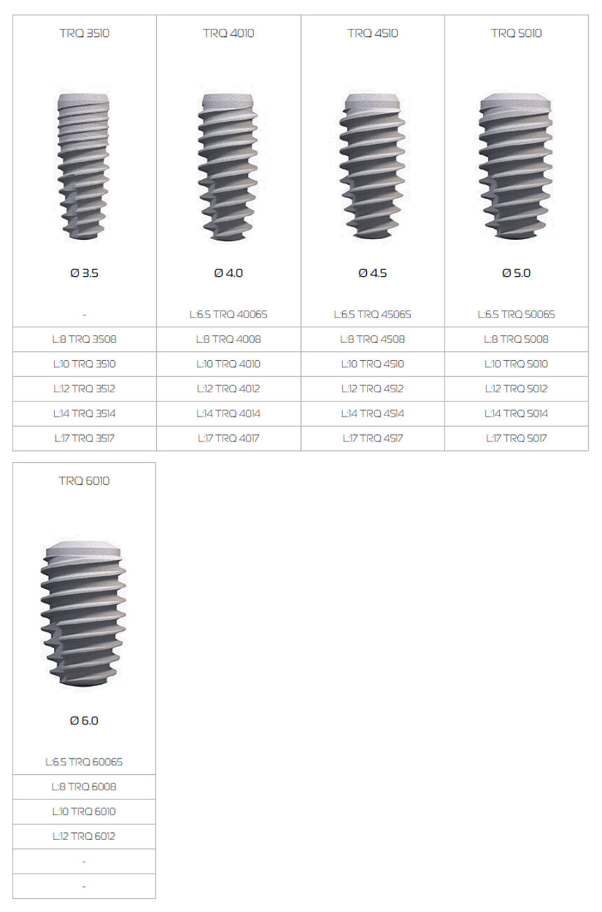 T6 Torq Kemik Seviyesi İmplant – BMP Dental